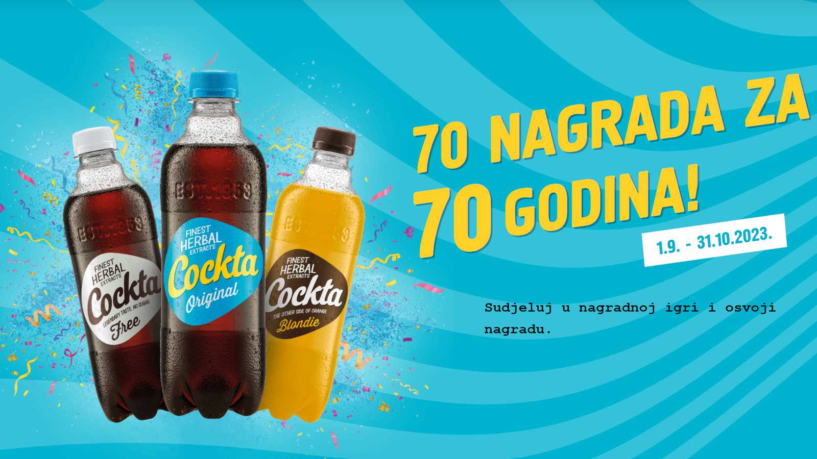 Cockta nagradna igra: 70 nagrada za 70 godina!