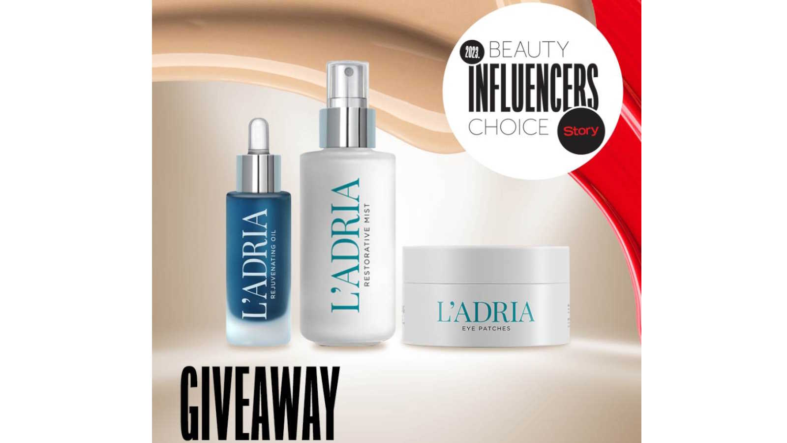 Story & L'ADRIA giveaway za beauty paket L'ADRIA proizvoda