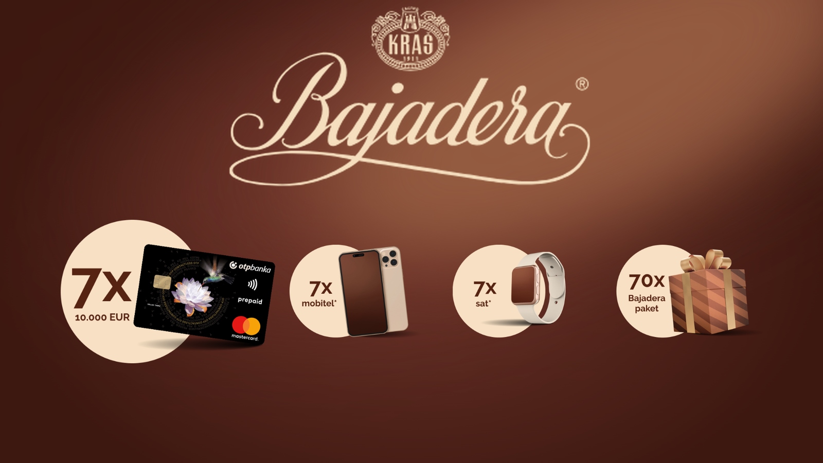 BAJADERA nagradna igra: Osvoji 10.000 eur na kartici ili iPhone!