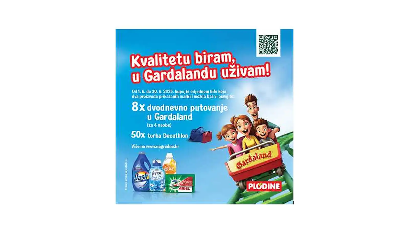 Ariel nagradna igra 2025: Kvalitetu biram, u Gardalandu uživam!