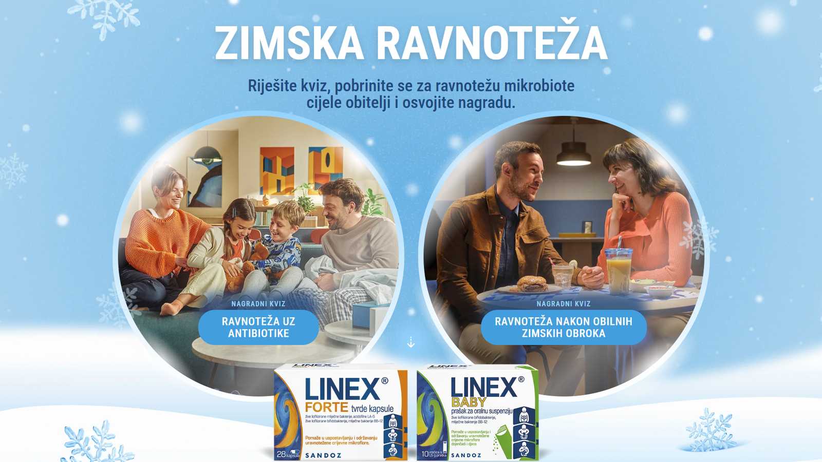 Linex Forte & Linex Baby nagradni kviz: Zimska ravnoteža