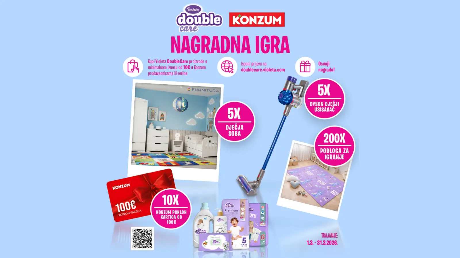 Violeta DOUBLE CARE I KONZUM nagradna igra 2026