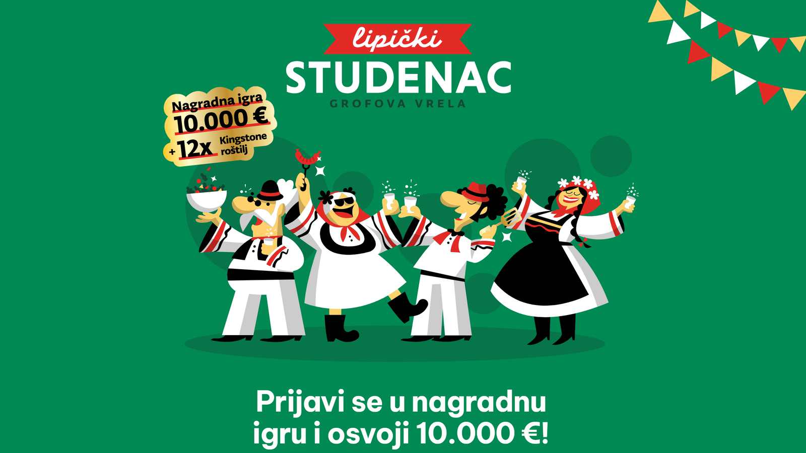 Lipički Studenac nagradna igra: Osvoji 10.000 € i Kingstone roštilje